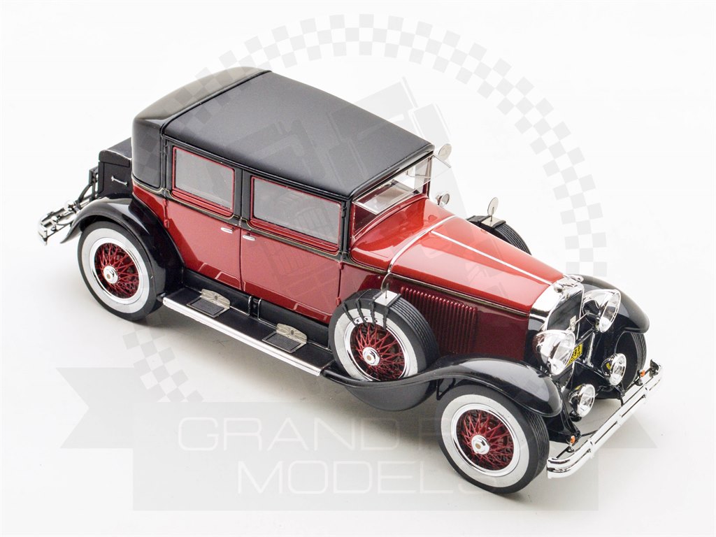 Cadillac 341A Town Sedan 1928 Red & Black by Esval Models